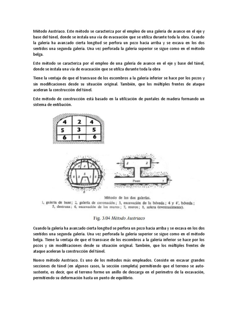 Método Austriaco | PDF | Túnel | Bóveda (Arquitectura)