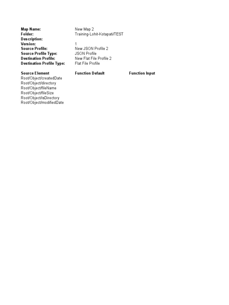 JSON to Flat File Mapping Guide | PDF | Language Arts & Discipline ...