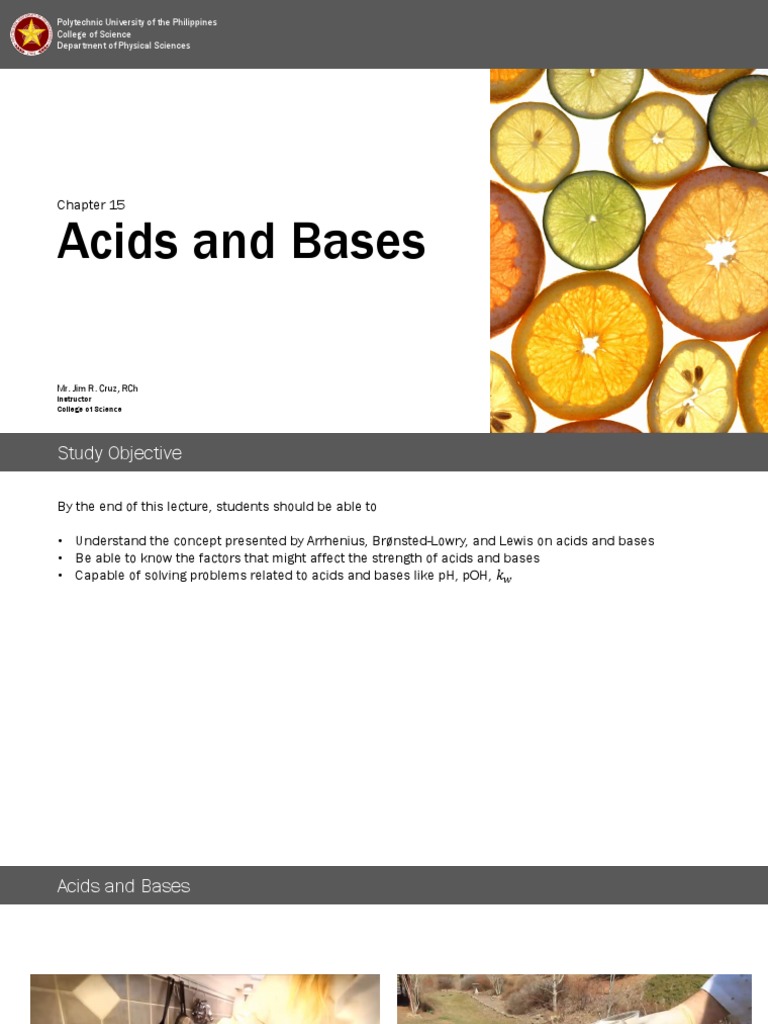 Chapter 15 Acids and Bases | PDF