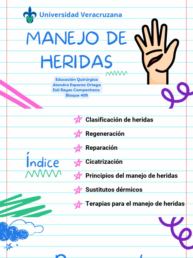 Manejo de Heridas | PDF | Cicatrización de la herida | Herida