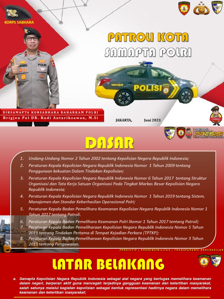Patroli Kota Samapta Polri Fix | PDF