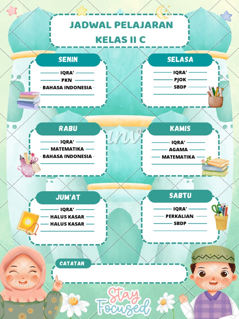 Warna Warni Ilustrasi Luar Angkasa Jadwal Pelajaran | PDF Warna Warni Ilustrasi Luar Angkasa Jadwal Pelajaran | PDF