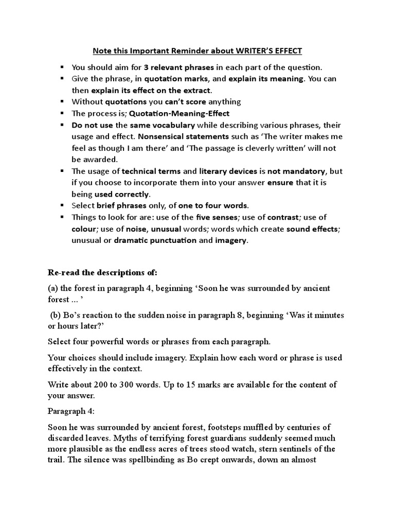 Writer's Effect Simplified | PDF