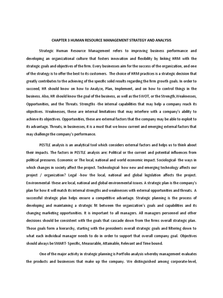 Chapter 3 Human Resource Management Strategy and Analysis | PDF | Strategic Management ...