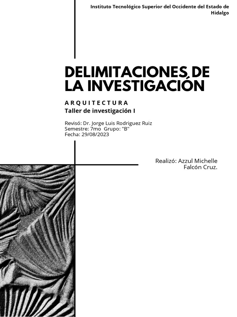 Delimitaciones de La Investigación | PDF | Arte