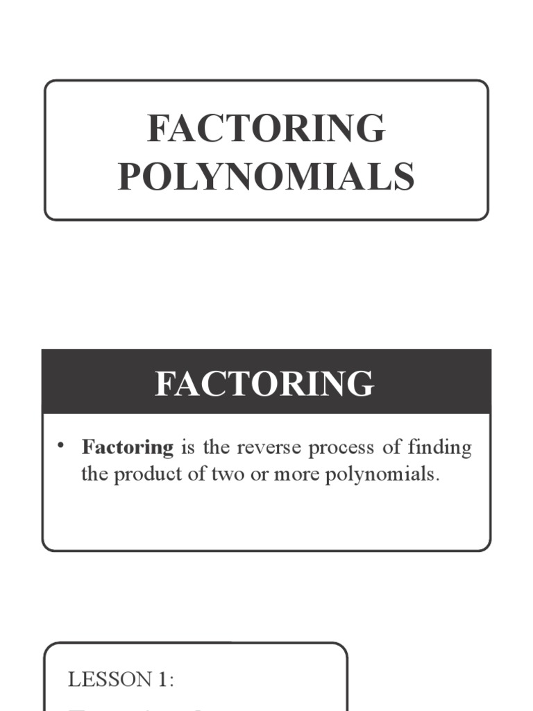 Grade 8 Lesson 1 | PDF