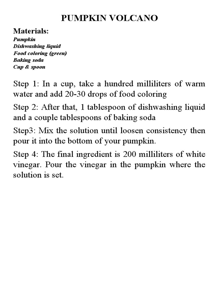Pumpkin Volcano | PDF