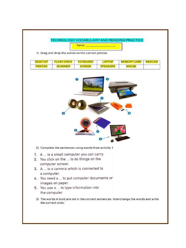 Technology - Actividades, 05.10.21, English 3°B | PDF
