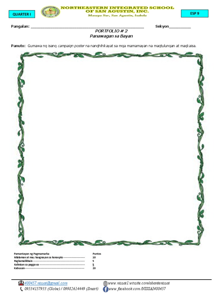 Esp 9 Portfolio 2 | PDF