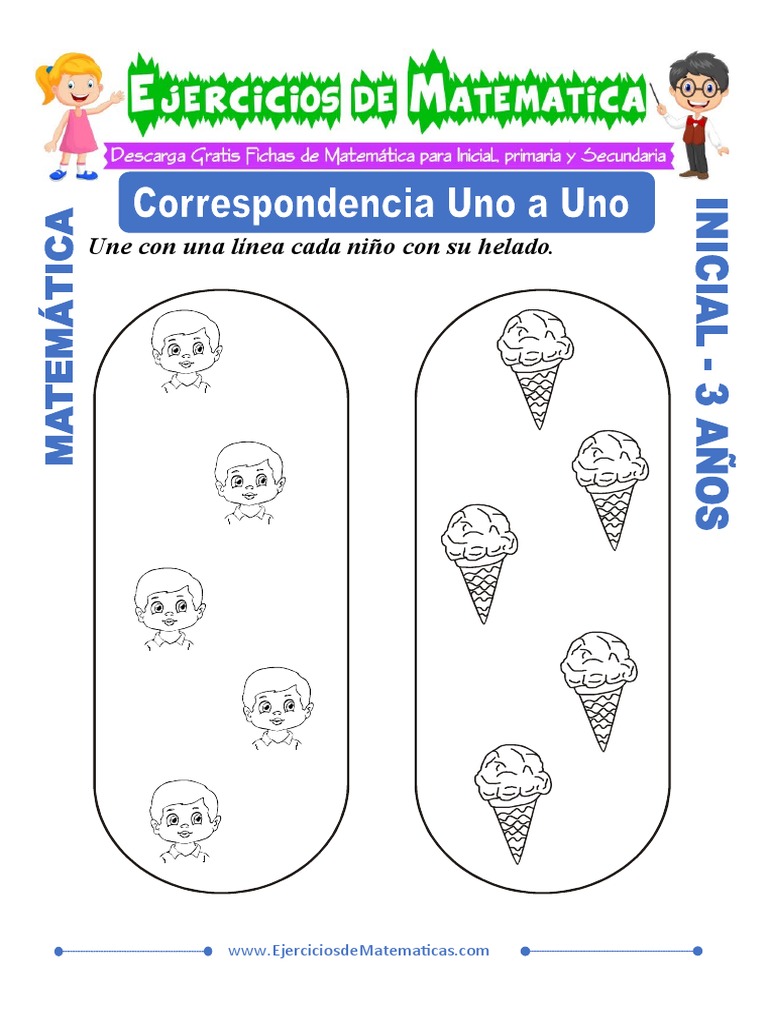Ejercicios de Correspondencia de Uno A Uno para Inicial | PDF