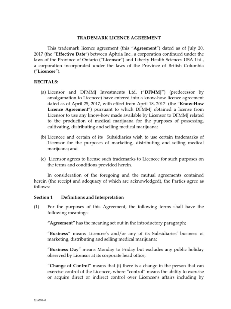 Trademark-License-Agreement (Format) | PDF