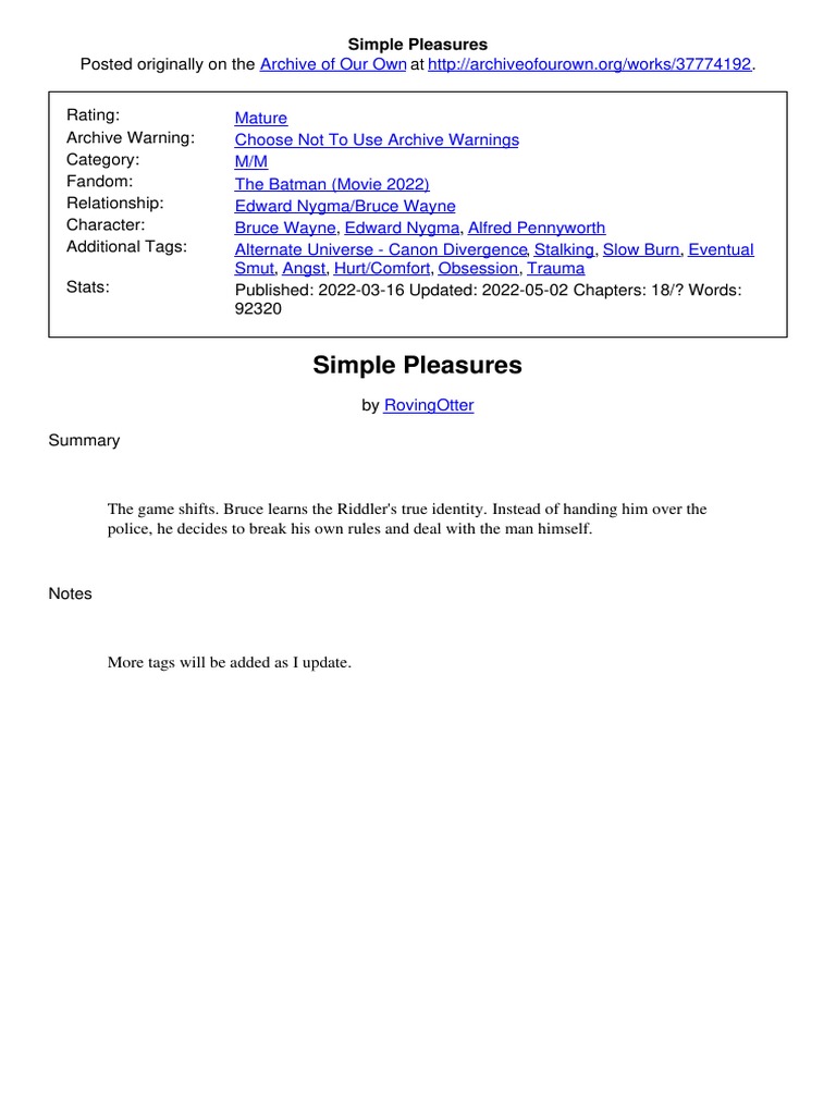 Simple Pleasures | PDF