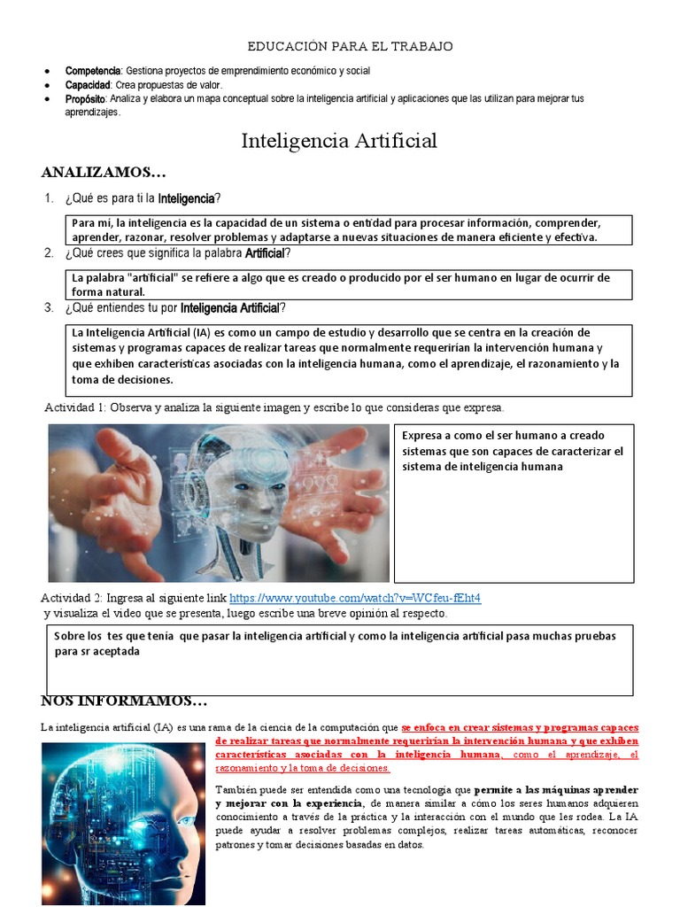 Inteligencia Artificial | PDF