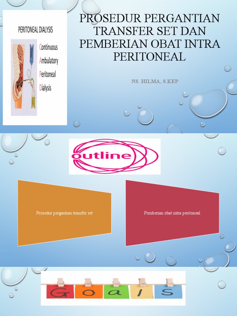 Transfer Set CAPD Dan Pemberian Obat | PDF