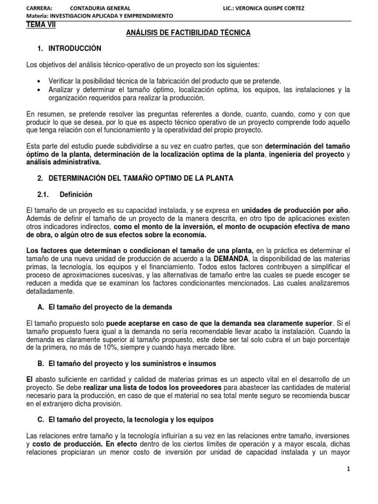 Tema Vii Tecnica | PDF