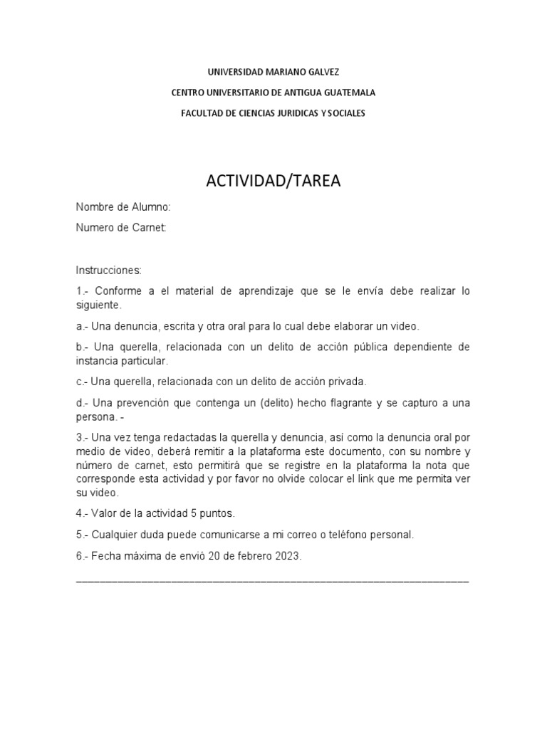 Actividad - Tarea 20 de Febrero | PDF