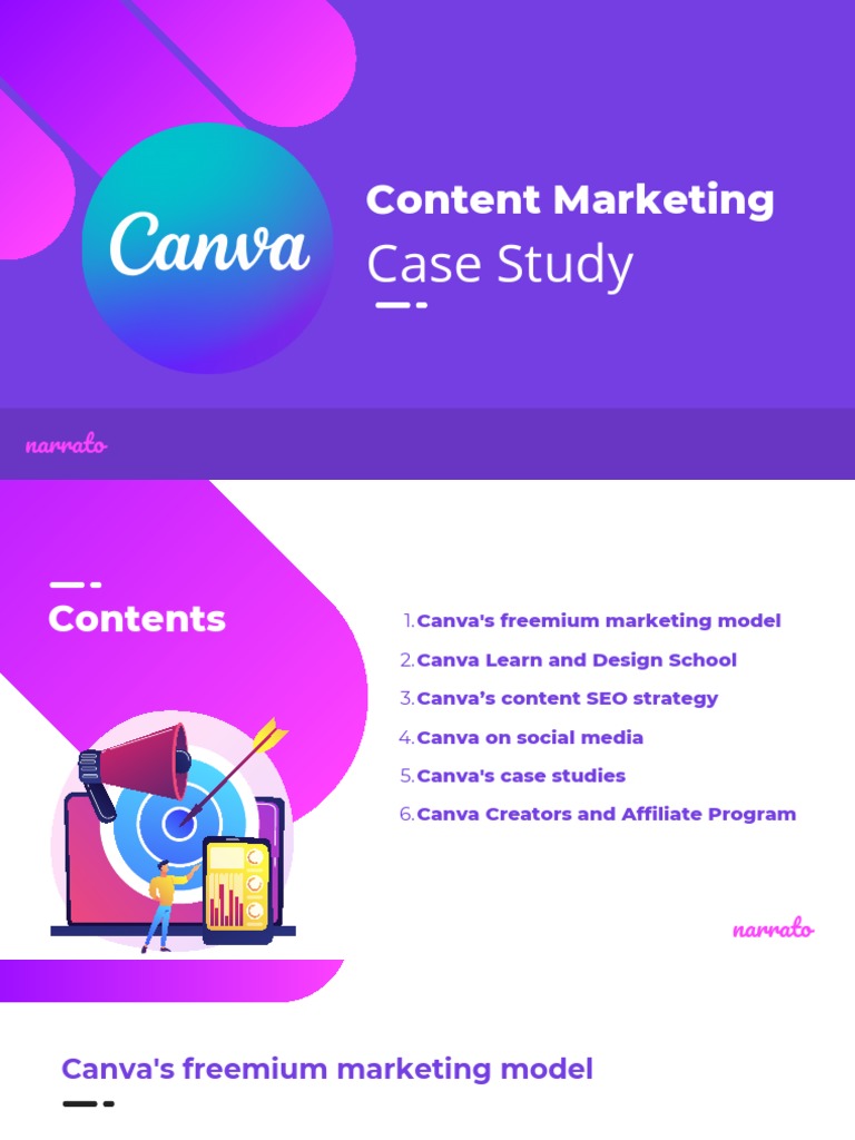 Content Marketing Case Study Canva Marketing Strategy Decoded | PDF
