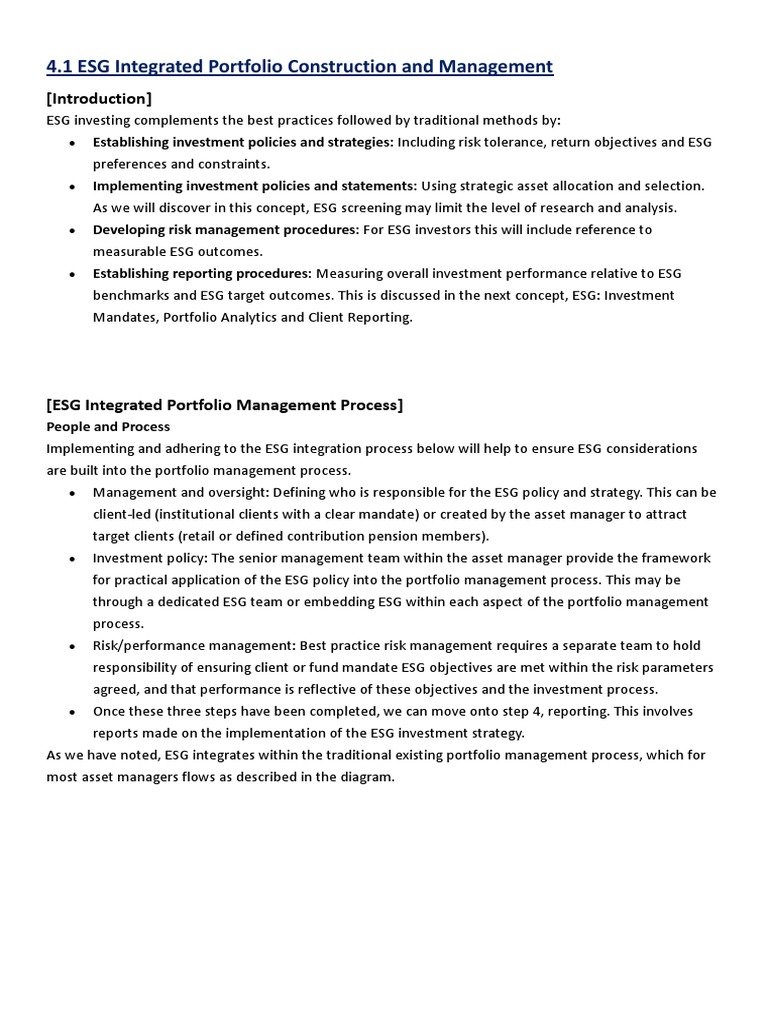 4.1 ESG Integrated Portfolio Construction and Management | PDF