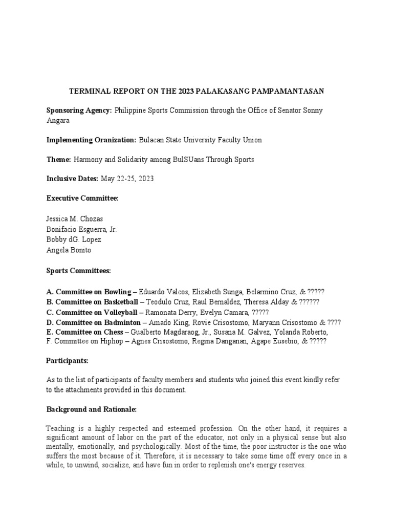 2023 PSC Terminal Report | PDF