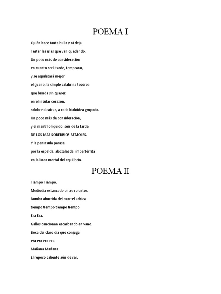 Poema I | PDF