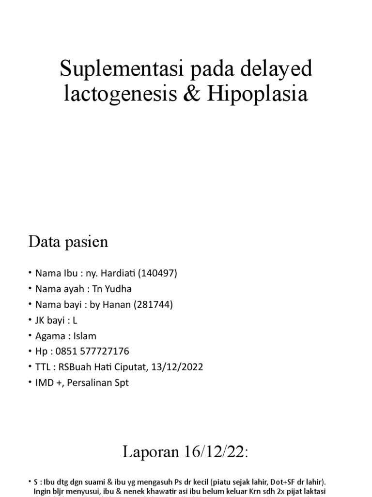 Suplementasi untuk Delayed Lactogenesis | PDF | Kesehatan Holistik