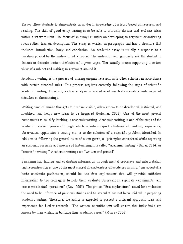Academic Writing | PDF | Essays | Thought