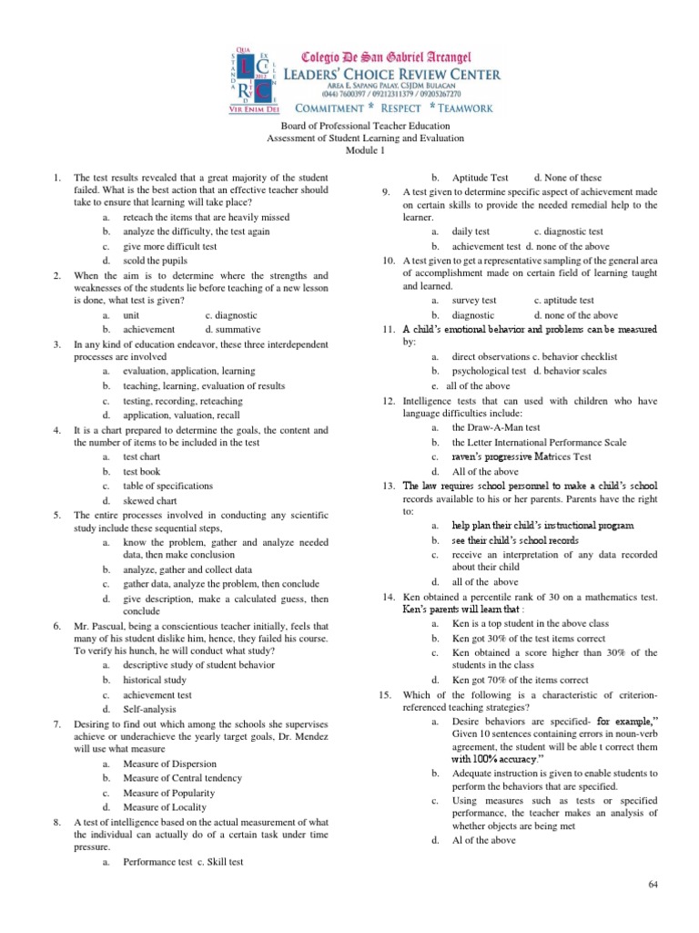LCRC Assessment Module 1 | PDF