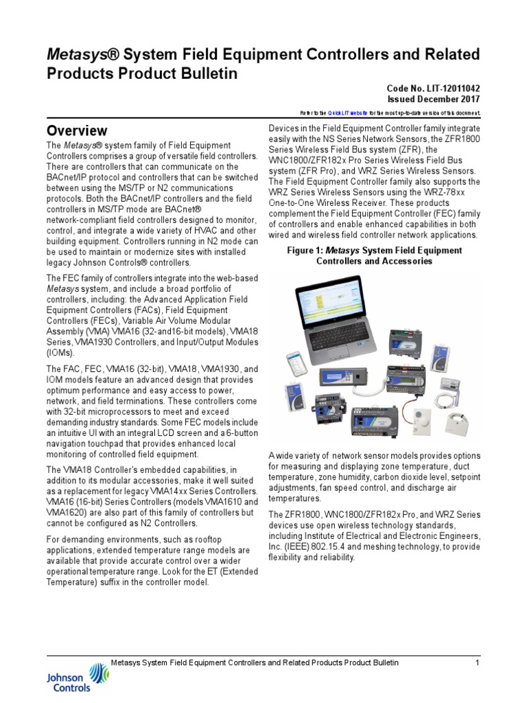Johnson Metasys 12011042 | PDF | Computer Network | Relay
