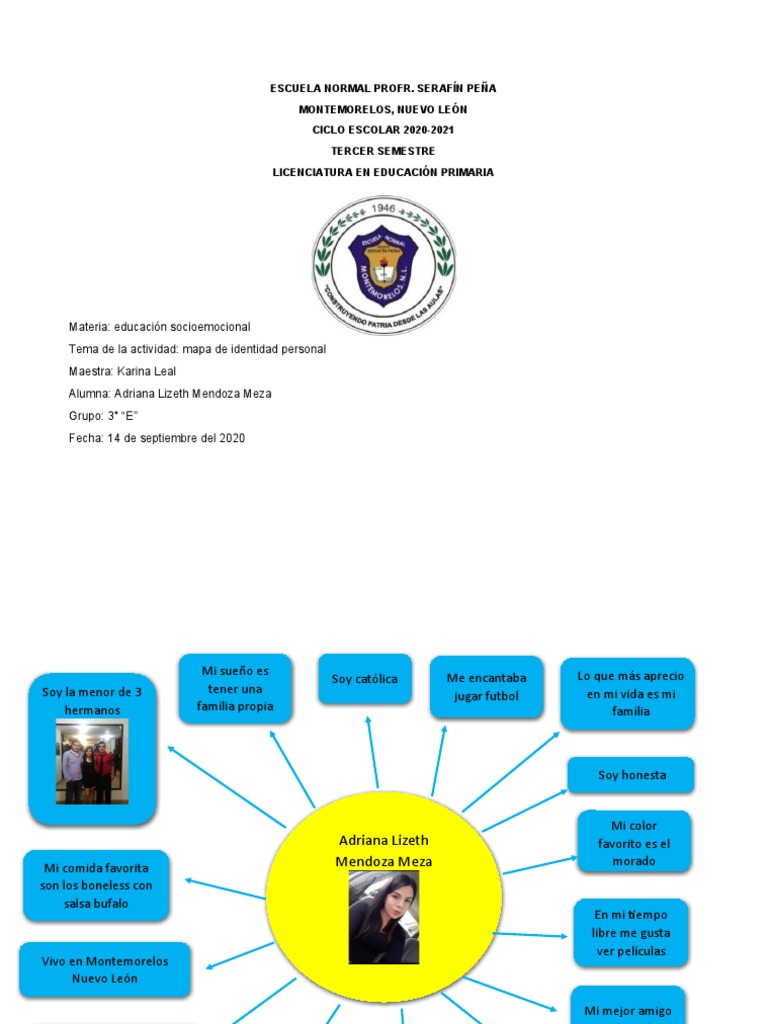 Actividad 1.1 Diagnóstico. Mapa de Identidad Personal | PDF