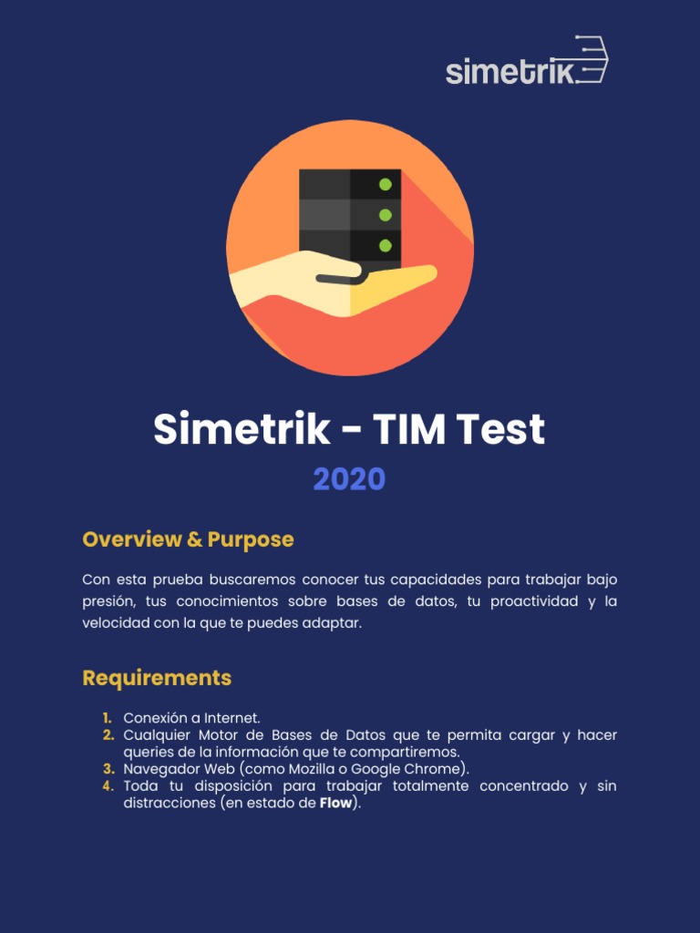 TIM Test | PDF | Bases de datos | Tecnologías de la información