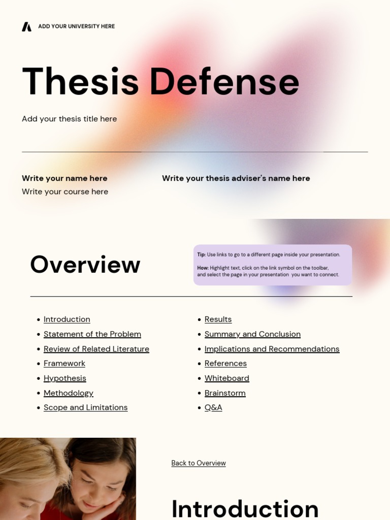 Beige Pastel Orange Pastel Purple Professional Gradients College Thesis ...