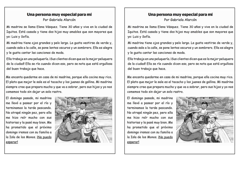 Lectura Una Persona Muy Especial para Mi | PDF