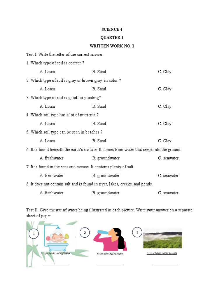SCIENCE 4 Written WORKS 4th Quarter | PDF