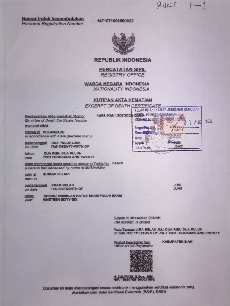 Bukti P-1 Sampai P-9 Arman - Merged | PDF