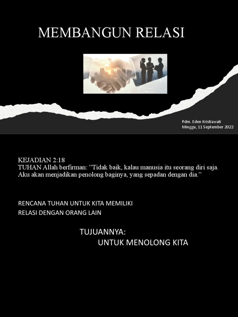 Membangun Relasi yang Sehat | PDF