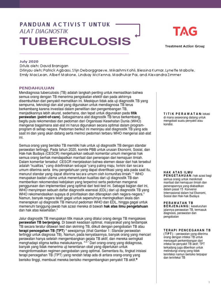 Activists Guide TB Diagnostic Tools Indonesian | PDF | Pengembangan Diri | Kesehatan Holistik