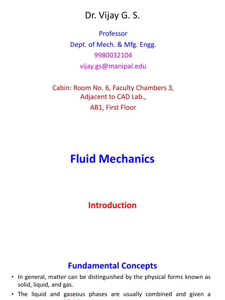 1 PPT FM Introduction & Fluid Properties | PDF | Viscosity | Fluid Mechanics