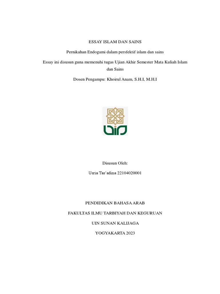 Pernikahan Endogami Dalam Persfektif Islam Dan Sains | PDF | Ilmu ...