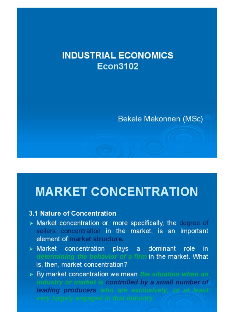 Understanding Market Concentration | PDF | Profit (Economics) | Monopoly
