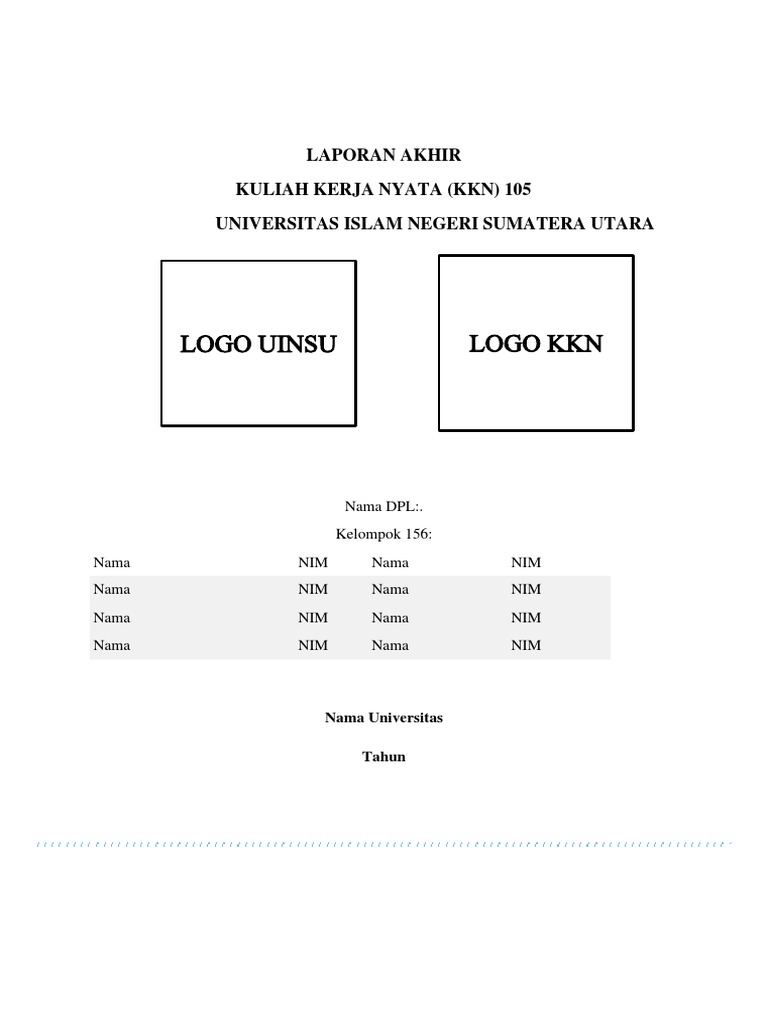 Laporan Tugas Akhir KKN UINSU 2023 | PDF