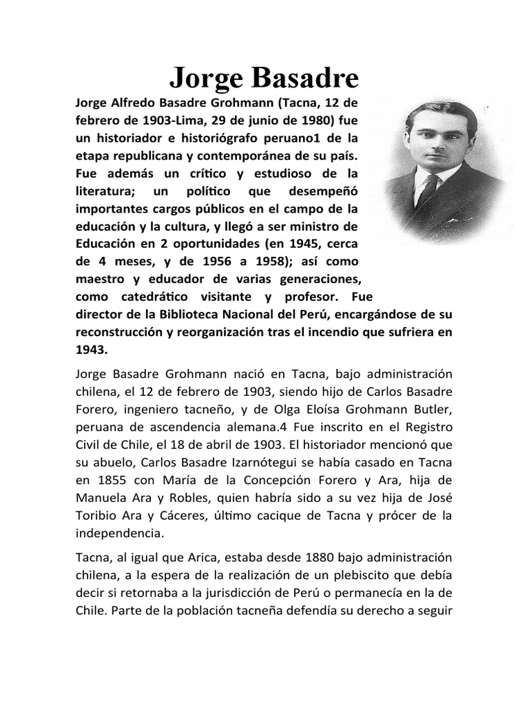 Jorge Basadre 2 | PDF