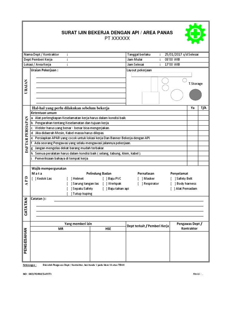 Work Permit Area Panas | PDF