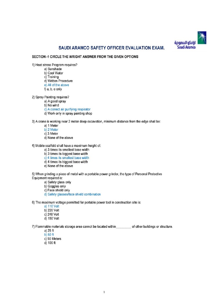Interview Saudi Aramco (CSM) Safety | PDF