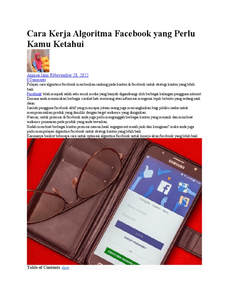 Cara Kerja Algoritma Facebook Yang Perlu Kamu Ketahui | PDF Cara Kerja Algoritma Facebook Yang Perlu Kamu Ketahui | PDF