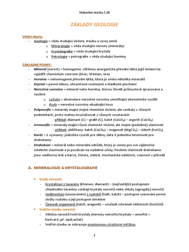 Bi28 Geologie | PDF