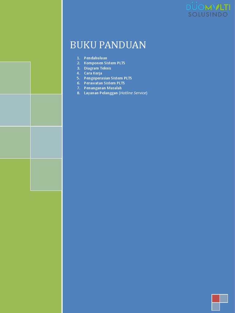 Buku Panduan PLTS On Grid-Duomulti | PDF