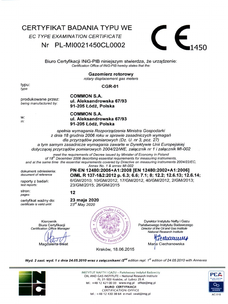 CGR-01 MID PL MI002-1450CL0002 INiG Wydanie 2 Komplet | PDF