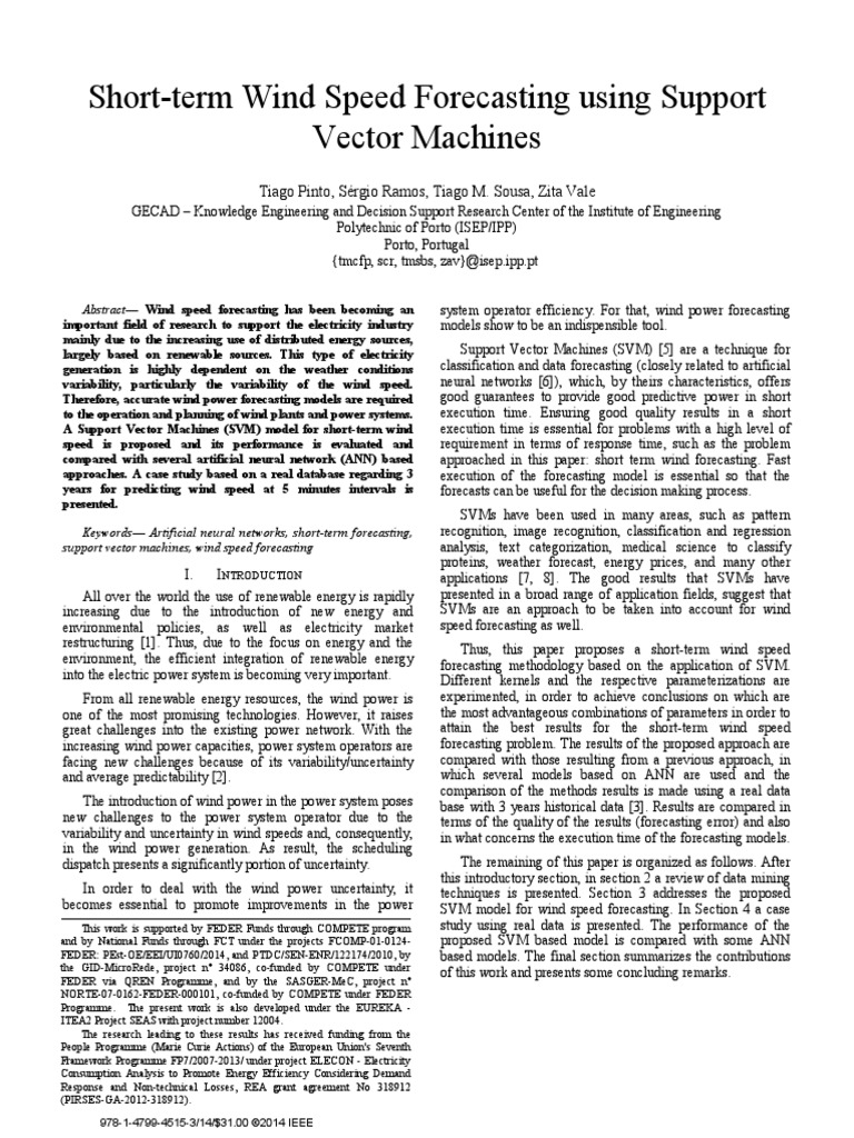 Wind Forecasting Pdf 