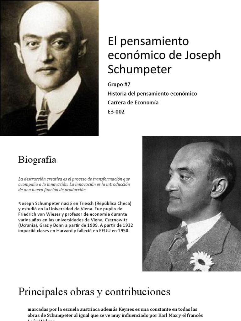 El Pensamiento Económico de Joseph Schumpeter | PDF | Iniciativa empresarial | Innovación