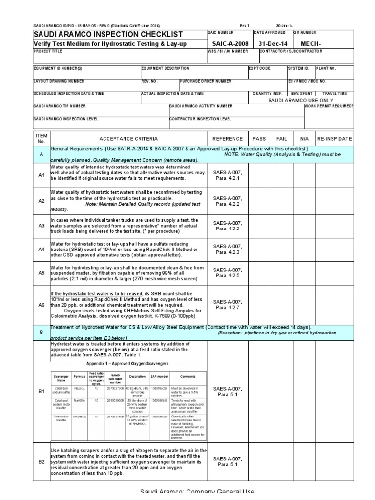 SAIC-A-2008 Rev 8 | PDF